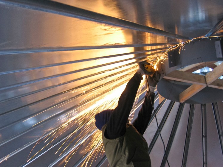 Preparing the roof support ring – Gardner & Boswell Construction, Inc.